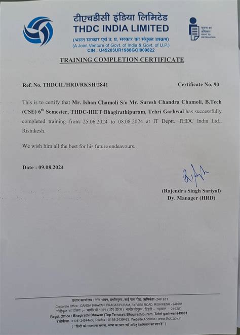 Ishan Chamoli On Linkedin Internship Webdevelopment Careergrowth Thdcil Professionaljourney