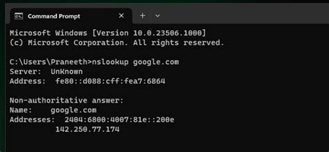 How To Check Dns Records Using Basic Nslookup Cmd Geeksforgeeks