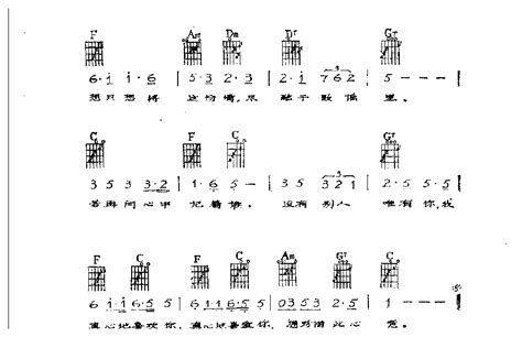 吉他伴奏歌曲谱《真的喜欢你》 吉他乐谱 乐器资源网