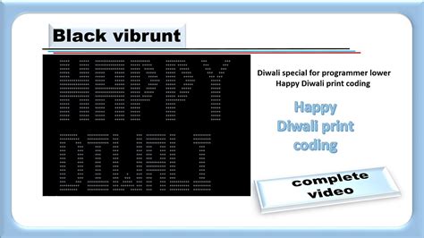 C Complete Project For Printing Happy Diwali C Coding