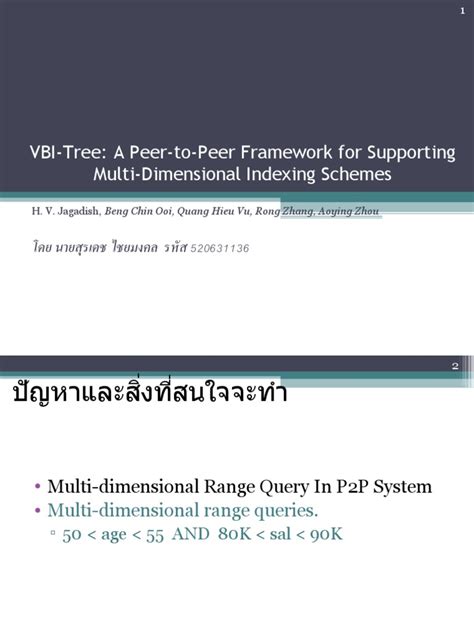 Vbi Tree A Peer To Peer Framework For Supporting Multi Dimensional Indexing Schemes Download