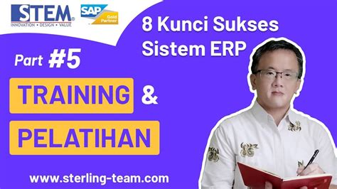 5 Training Pelatihan 8 Kunci Sukses Implementasi Sistem ERP YouTube