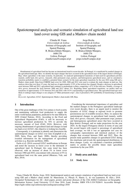 Pdf Spatiotemporal Analysis And Scenario Simulation Of Agricultural Land Use Land Cover Using