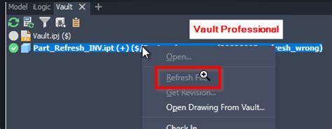 Refresh File In Vault Basic Overwrites Modified File With Previous Version In Inventor