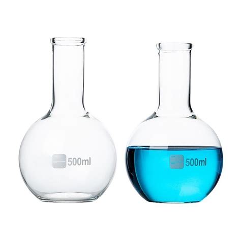 Custom Flask Laboratory Glass 50ml Flat Bottom Narrow Neck Boiling Flask High Borosilicate Glass