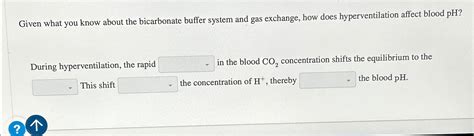 Solved Given What You Know About The Bicarbonate Buffer