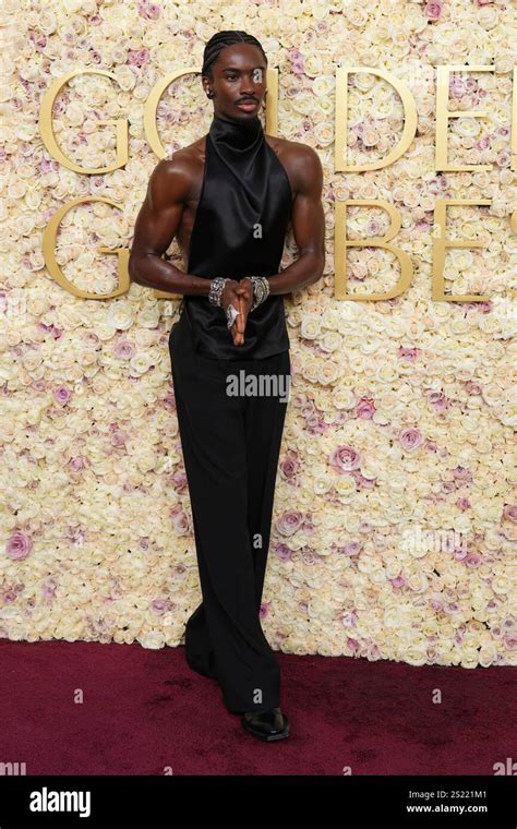 Alton Mason Arrives At The 82nd Golden Globes On Sunday Jan 5 2025