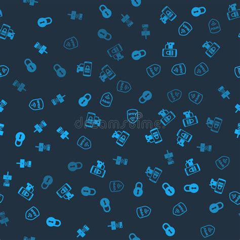 Set Lock Smart Car Security System Shield With Vpn Wireless And Digital Door Lock On Seamless