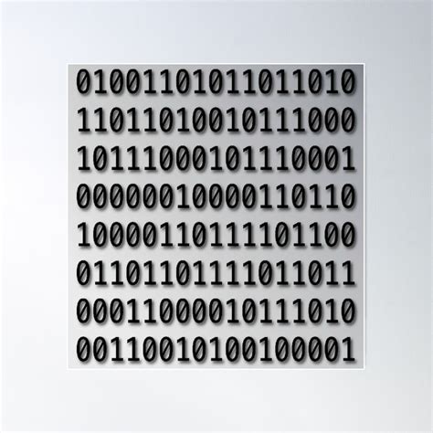 Rendlesham Binary Code Poster Wall Art Modern Wall Decor For Living Room Bedroom 17x17