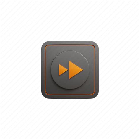 fast forward button music audio arrow speed 3d illustration