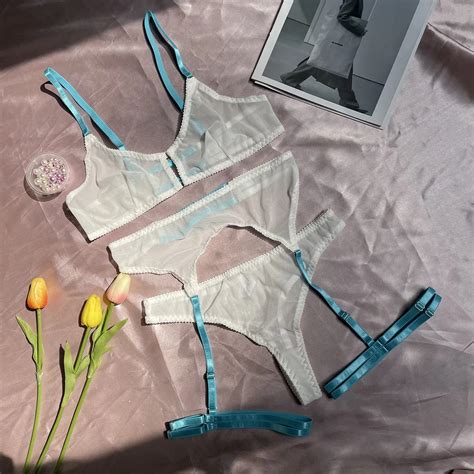 Conjunto de lencería Sexy de encaje para Mujer ropa interior Sexy sujetador de realce erótico