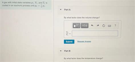 Answered A Gas With Initial State Variables Pi V₁ And Ti Is Cooled