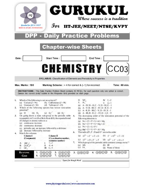 Ch 03 Classification Of Elements Pdf Electron Configuration