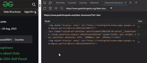 Detached Elements Tool In Microsoft Edge Browser Geeksforgeeks