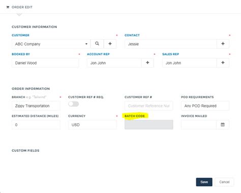 Setting Up And Using Batch Invoice Codes