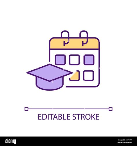 Course Schedule RGB Color Icon Stock Vector Image Art Alamy