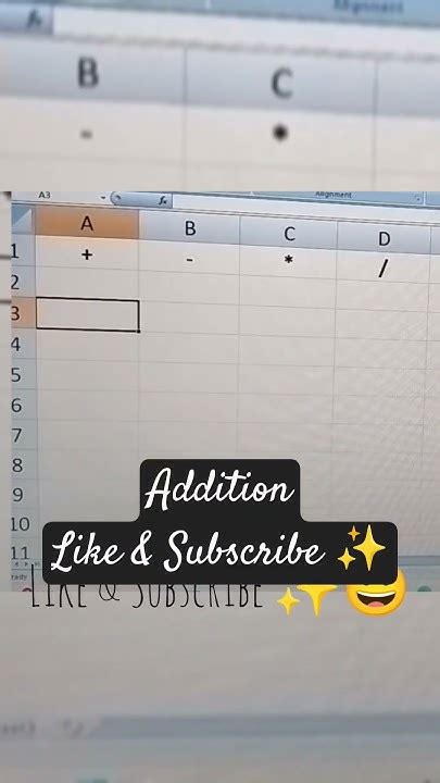 Simple Addition In Excel Sheet Exceltips Easylearning Learnexcelfree Youtube