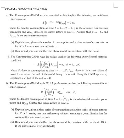 Ccapm Gmm 2018 2016 2014 4 The Consumption Capm