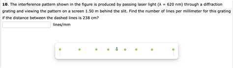 Solved 10 ﻿the Interference Pattern Shown In The Figure Is