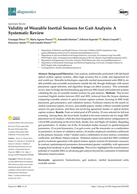 pdf validity of wearable inertial sensors for gait analysis a