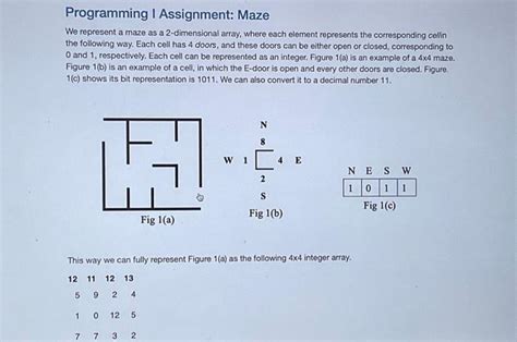 Solved Description Programming I Assignment Maze We Chegg Com