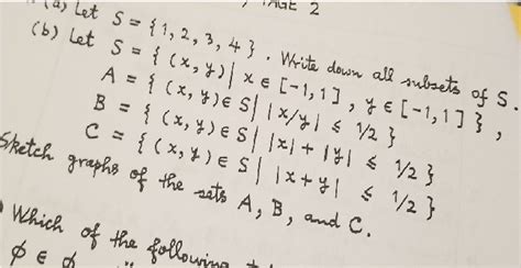 Solved For Part B Sketch A Graph Of The Set B Then Sketch Chegg