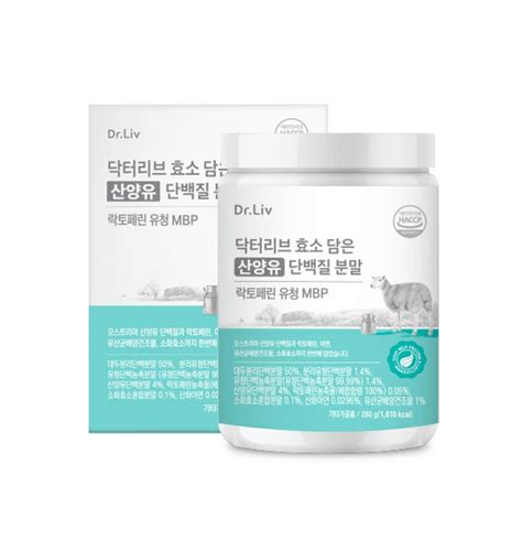닥터리브 효소 담은 산양유 단백질 분말 락토페린 유청 Mbp 280g 1박스 티몬