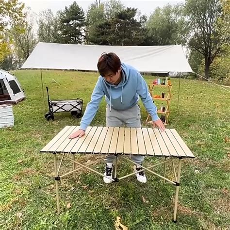 โต๊ะเเคมป์ปิ้ง โต๊ะแคมป์ปิ้ง โต๊ะพับได้ Folding Table แบบพกพา อลูมิเนียม กลางแจ้ง ในร่ม แคมป์