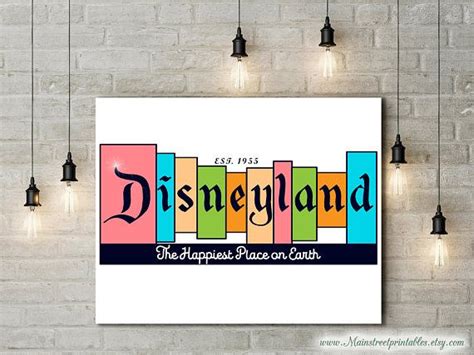 Disneyland Print Disneyland Sign Walt Disney Disney Decor Disneyland