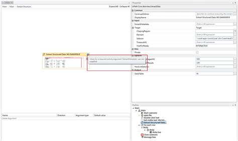 Value For Required Activity Argument Extractmetadata Was Not Supplied Uipath Help Uipath