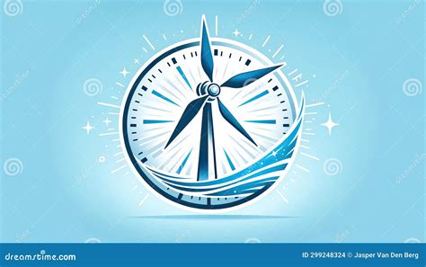 Nautical Compass Illustration With Ocean Waves Ai Generated Stock