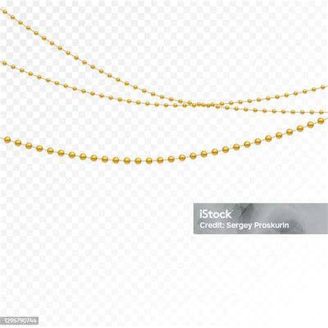 다른 모델과 골드 구슬의 형태 구슬의 현실적인 이미지 벡터 일러스트레이션 0명에 대한 스톡 벡터 아트 및 기타 이미지 0명 갈란드 장식품 개체 그룹 Istock