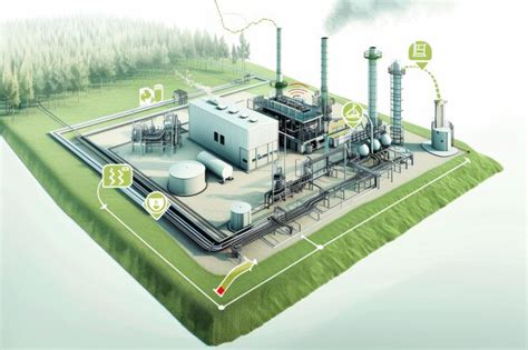 Industrial Facility With Automation And Monitoring Systems Premium Ai Generated Image