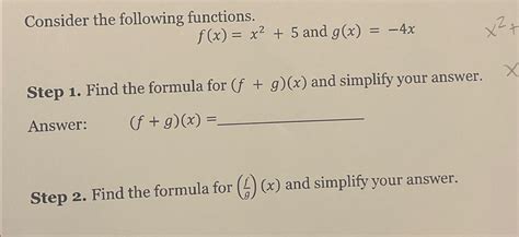Solved Consider The Following Functions F X X2 5 ﻿and