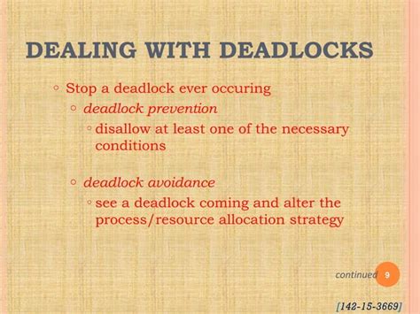 Operating System Deadlock Ppt Operating Systems Computer