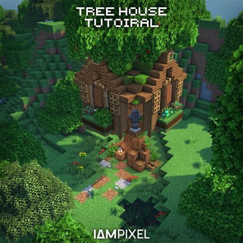 Minecraft Treehouse Tutorial Minecraft Minecraft Architecture Minecraft Projects