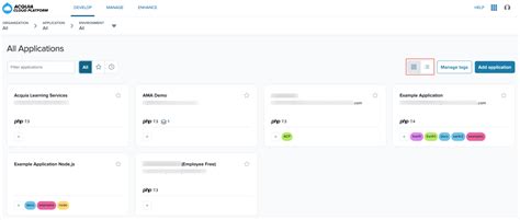 Managing Applications With The Cloud Platform Interface — Acquia Product Documentation