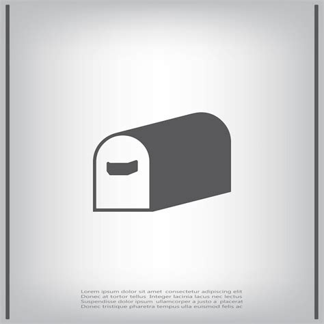 Símbolo De Buzón Ilustración Vectorial Sobre Fondo Gris Eps 10 Vector
