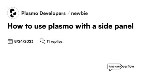 How To Use Plasmo With A Side Panel 🧩 Plasmo Developers