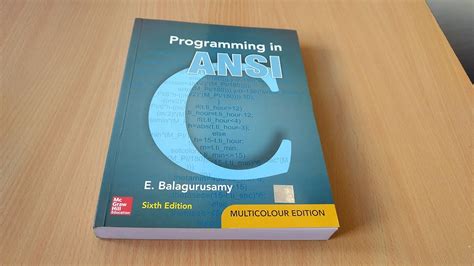 Ansi C By Balaguruswamy 6th Edition Books