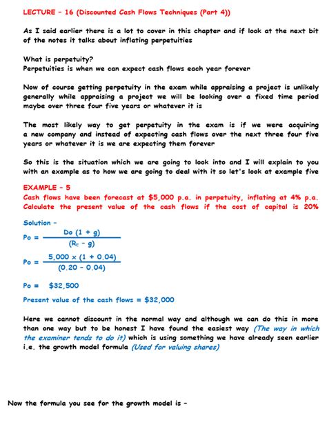16 Discounted Cash Flow Techniques Part 4 Pdf Present Value Discounted Cash Flow