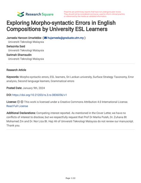pdf exploring morpho syntactic errors in english compositions by