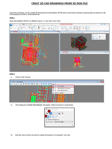 Ele Towk43 Create 2d Drawings From Microstation 3d Pdf