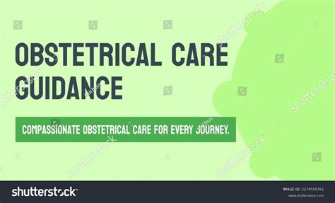 Obstetrical Care Guidance Medical Advice Support Stock Vector Royalty Free 2274559761