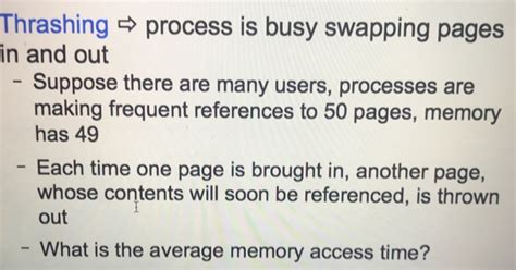 Solved Thrashing In And Out Process Is Busy Swapping Pages