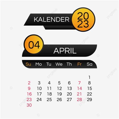 2023 탁상 달력 월간 달력 4월 일력 4 월 2023 Png 일러스트 및 벡터 에 대한 무료 다운로드 Pngtree