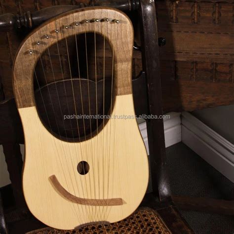 10 String Lyre Harp Musical Instrument Rosewood Material Highland