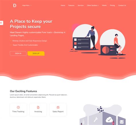 Dexam Pure Vuejs Html Bootstrap 4 Template For Sass Startupagency App And Product