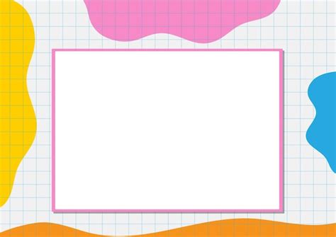 Premium Vector Blank Note Template On Notebook Frame Border