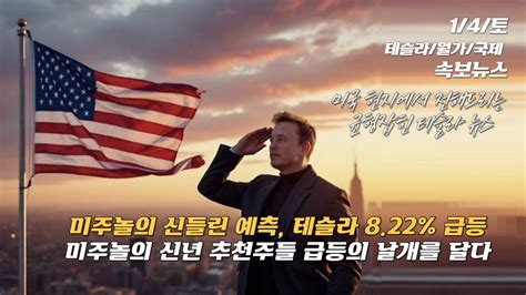 속보14토 오늘 테슬라 822 급등 이유 일론 머스크 악의적인 테슬라 가짜 뉴스와의 전쟁 선포 미주놀 추천주들